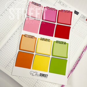 Folding Stickies | *foil* Colorful Large Sticky Notes | Warm | Planner ...