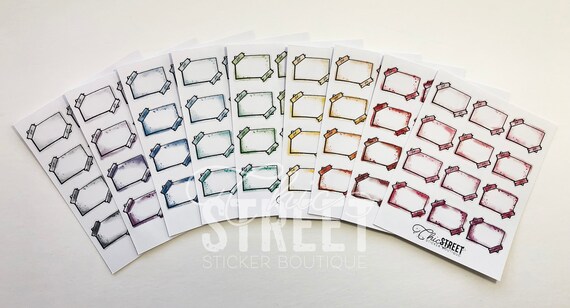 MINI Side Watercolor Sticky Notes FOIL Planner Stickers | Etsy