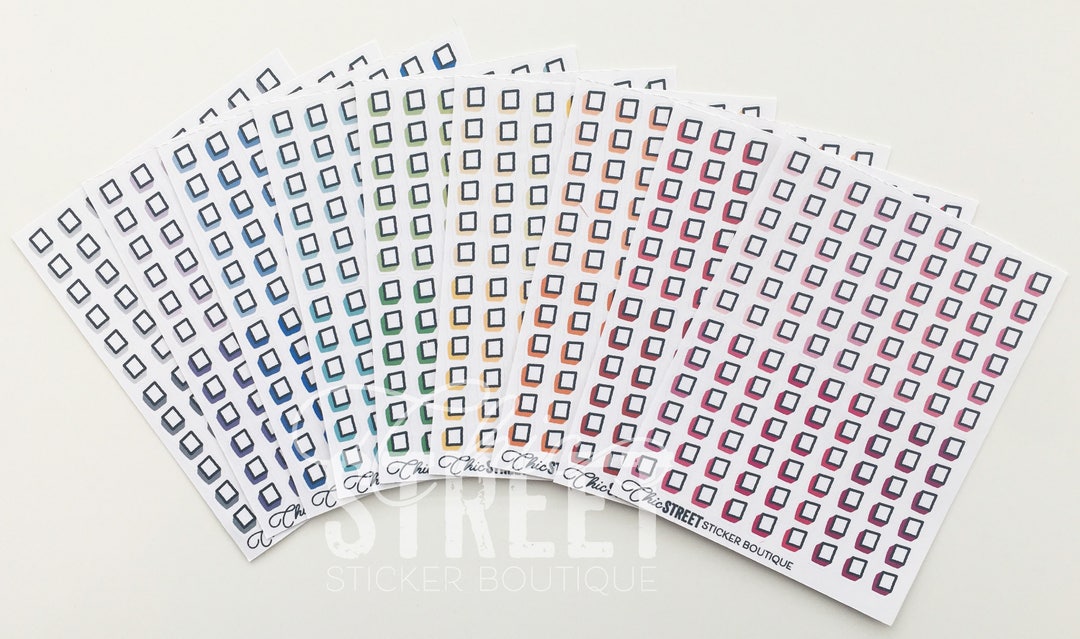 Colored Checklists | Hand Drawn | Multicolored | Planner Stickers - Etsy