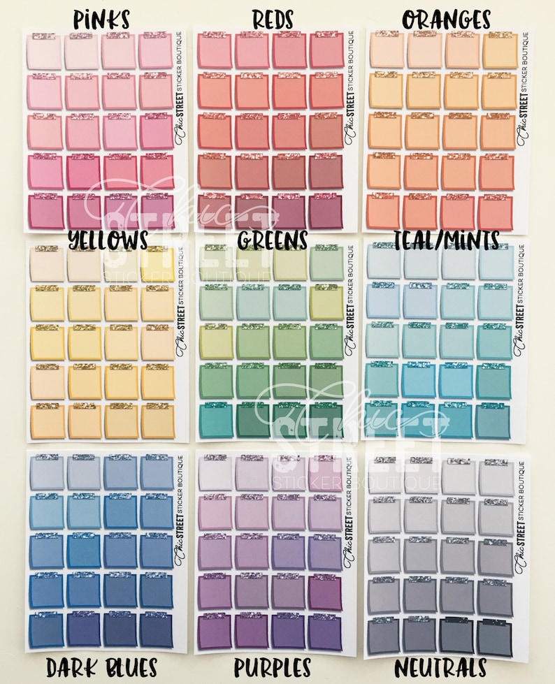 Mini Sticky Notes With Glitter Washi Planner Stickers - Etsy