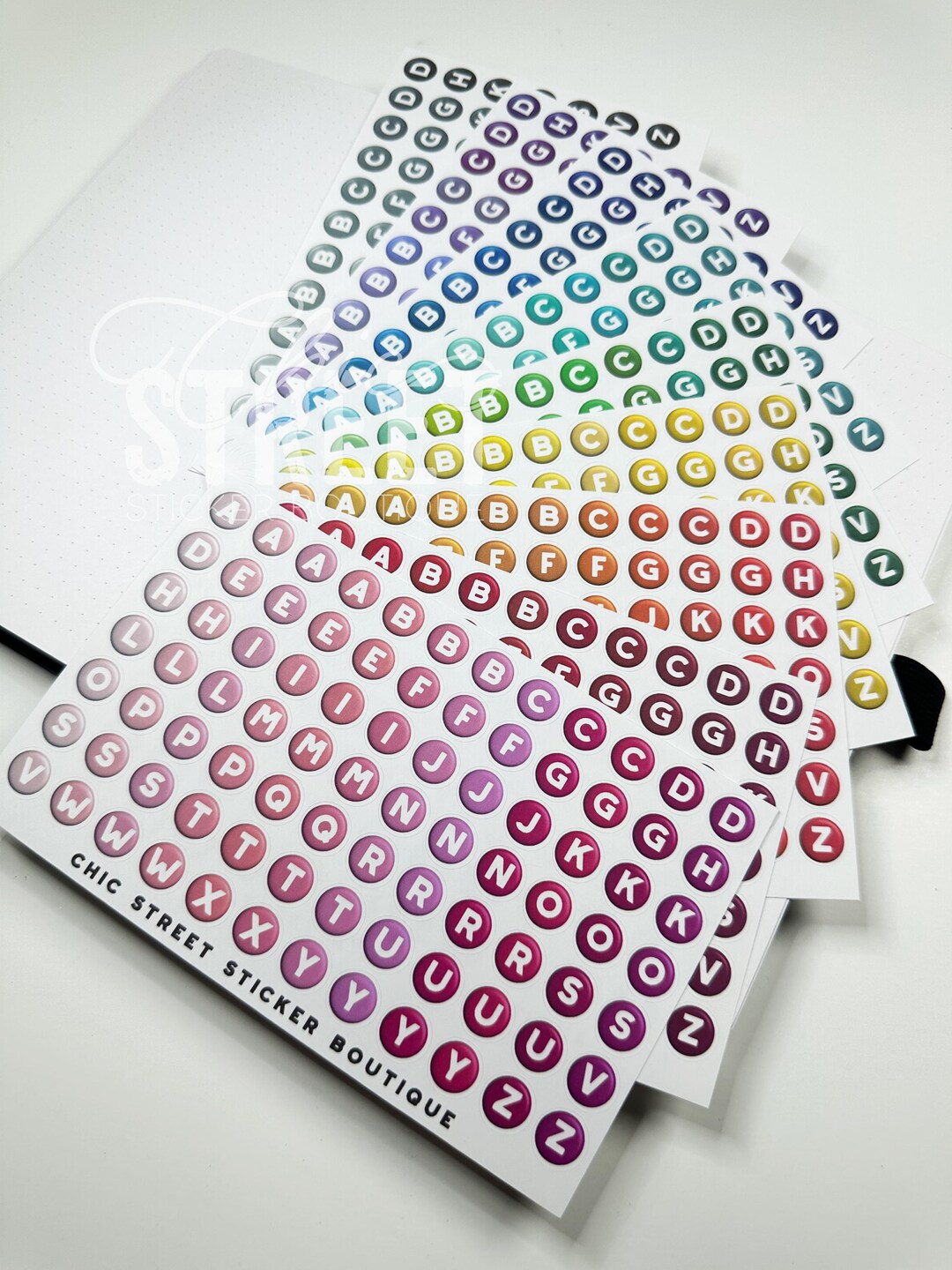 Friendship Bracelet Letter Beads | Large Colorful | Planner Stickers - Etsy
