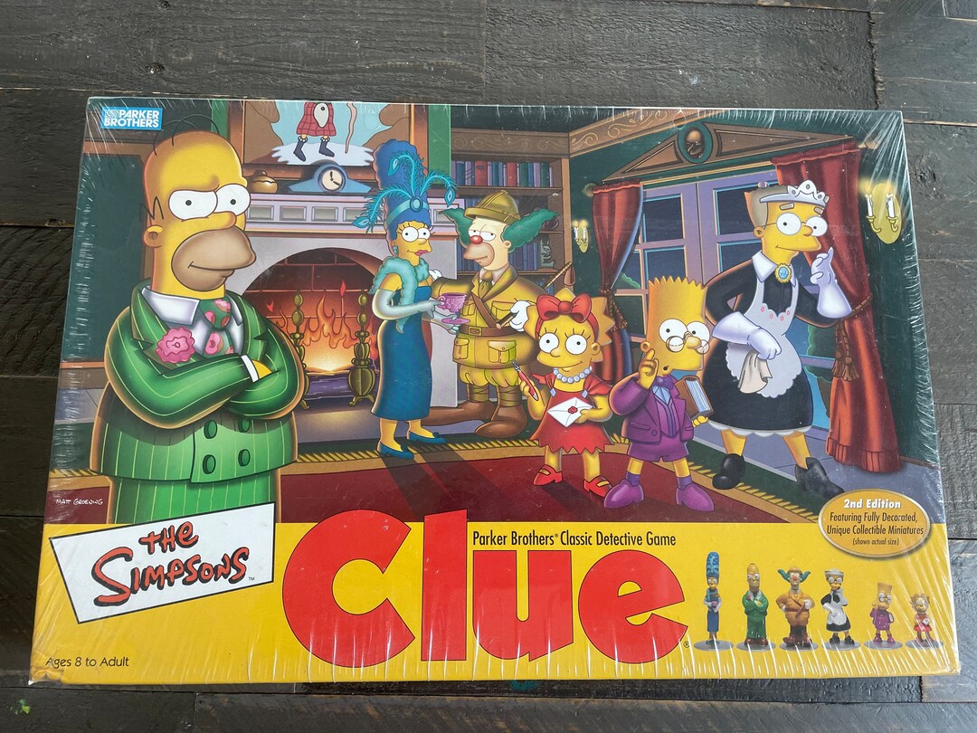 Collectible - Mattel - Parker Brothers - the Simpsons - Clue Board Game ...
