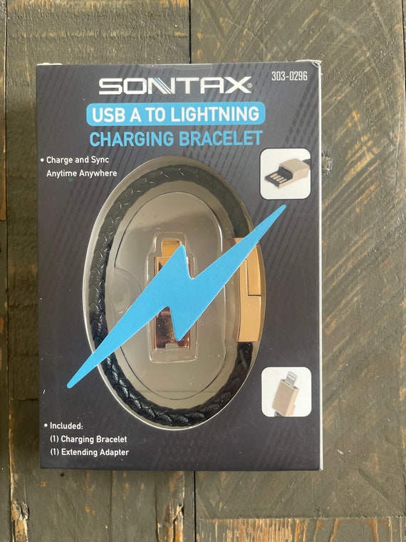 NEW - Sontax USB A to Lightning Charging Bracelet - Gem