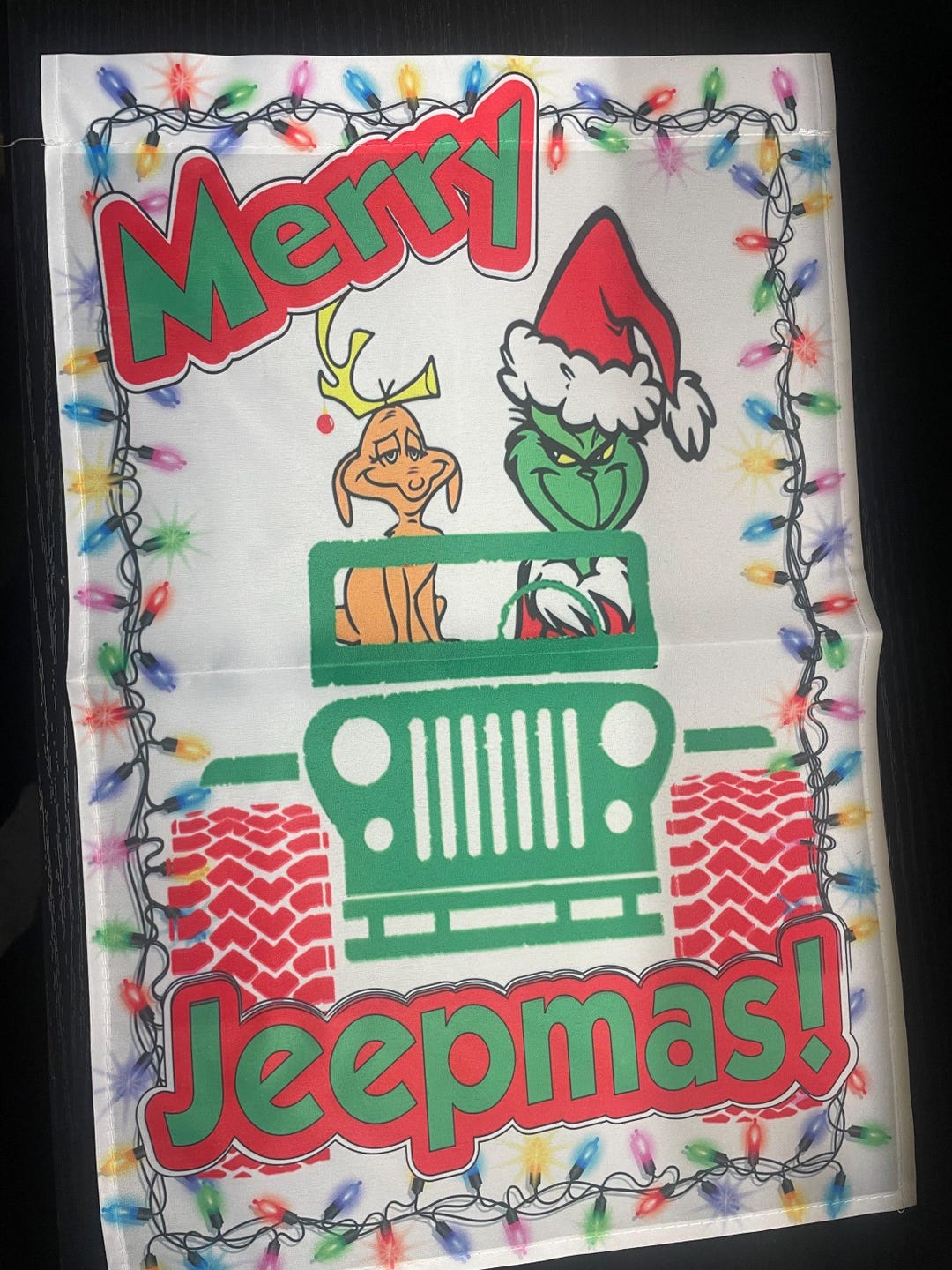 New Merry Jeepmas Grinch Christmas Garden Flag - Etsy New Merry Jeepmas Grinch Christmas Garden Flag - Etsy