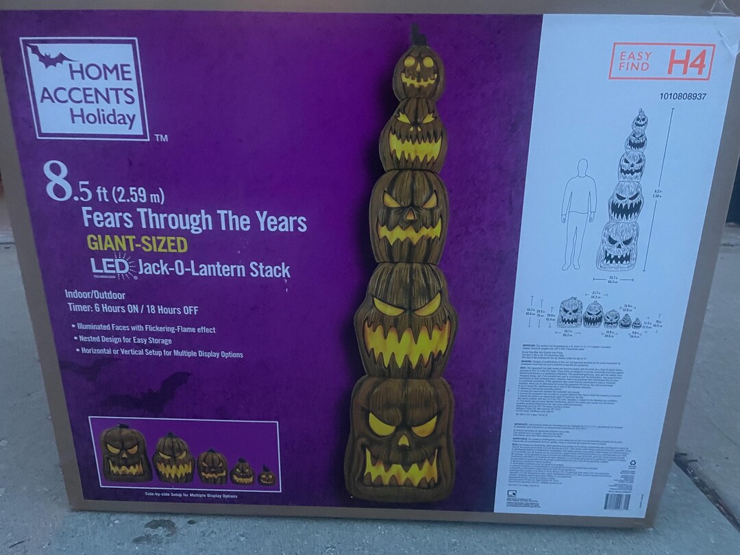 Home Accents Holiday8.5 Ft. Giant-sized LED Jack-o-lanterns Stack ...