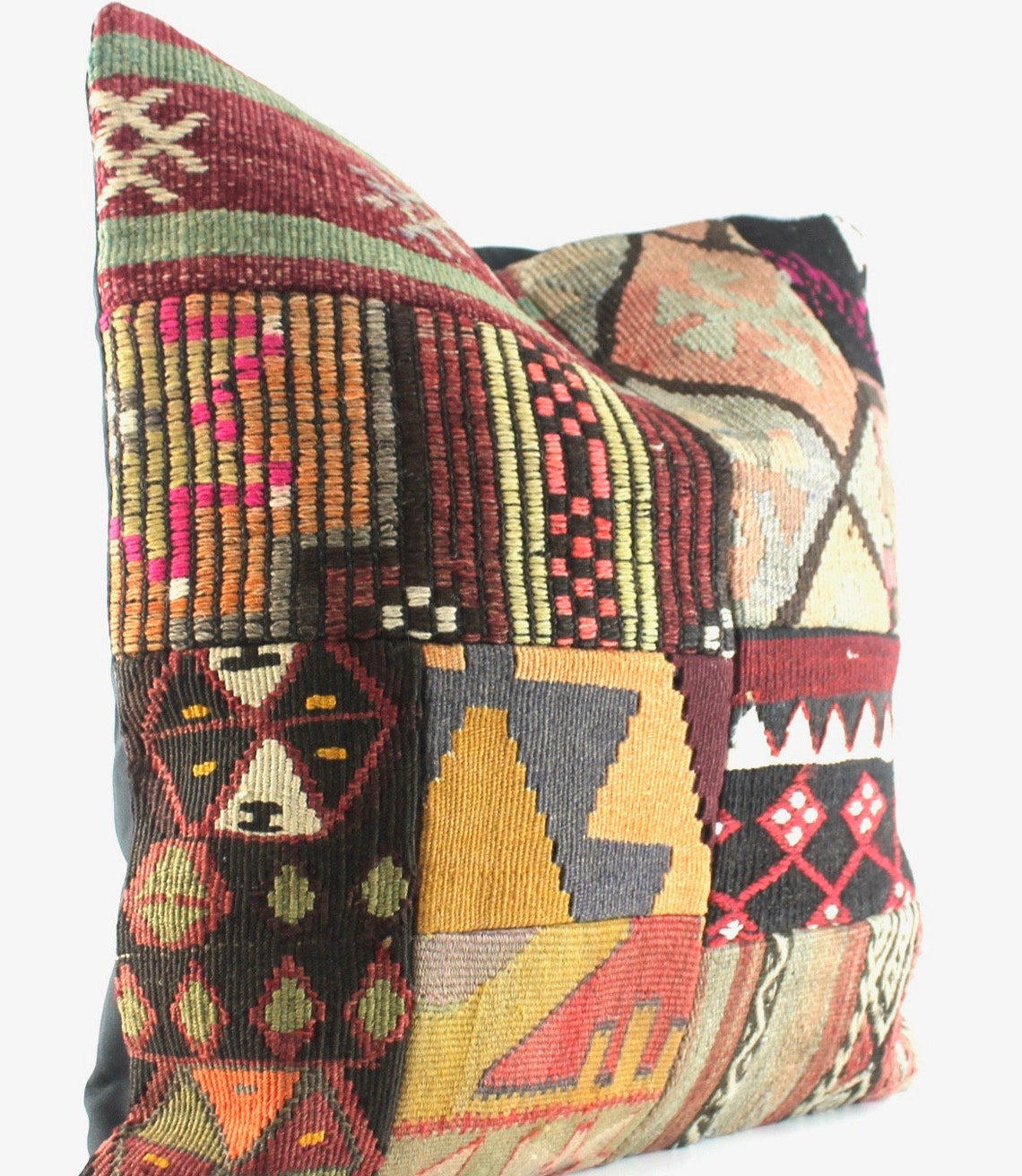 Patchwork Kilim Pillow Cover, Kilim Pillow 20X20, Kilim Pillows, Kilim ...