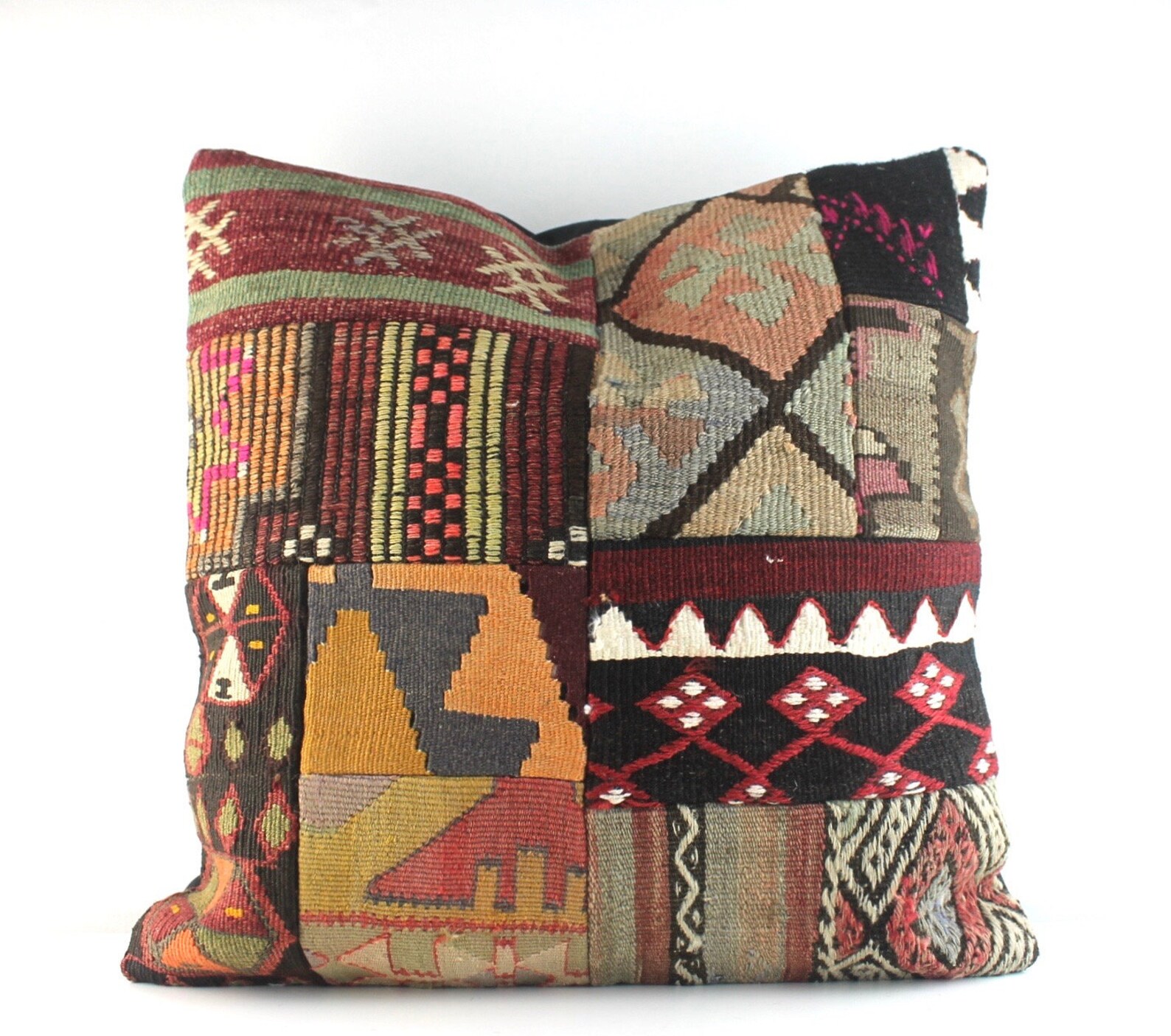 Patchwork Kilim Pillow Cover Kilim Pillow 20X20 Kilim - Etsy