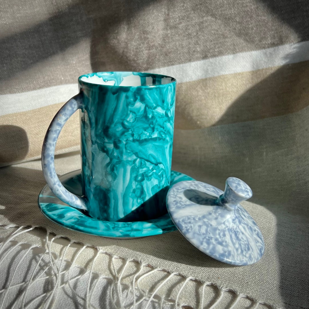 Hand-painted Tea Infusion Cup and Plate Set by Volodymyr Veshtak - Etsy