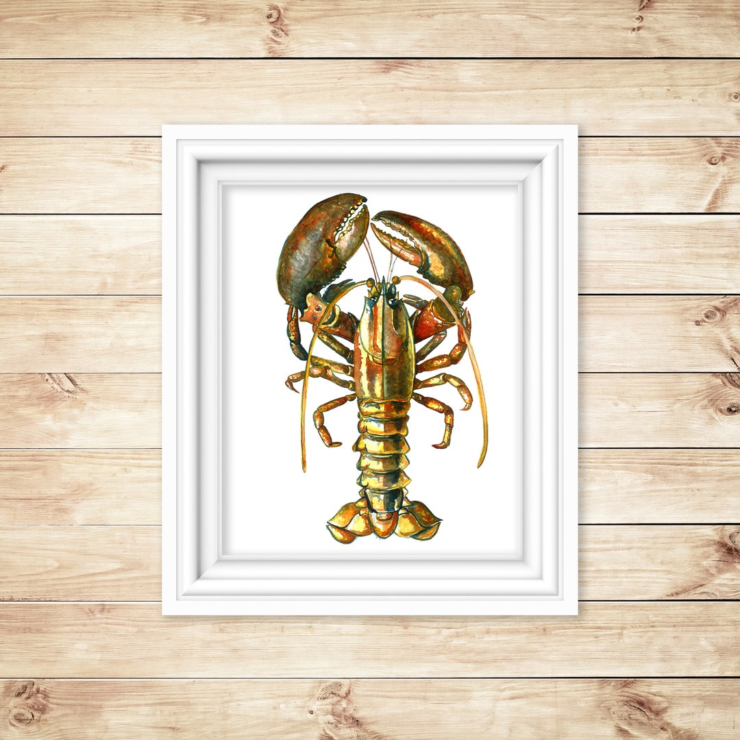 Lobster Watercolor Print - Etsy
