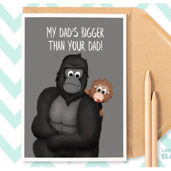 Monkey Dad and Son - Etsy Australia