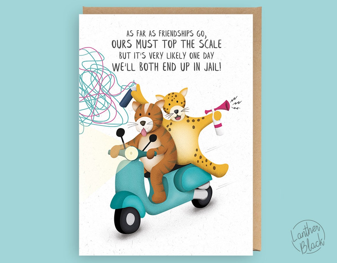 Crazy Friends Birthday Card / Funny Best Friend Birthday Card / Funny ...