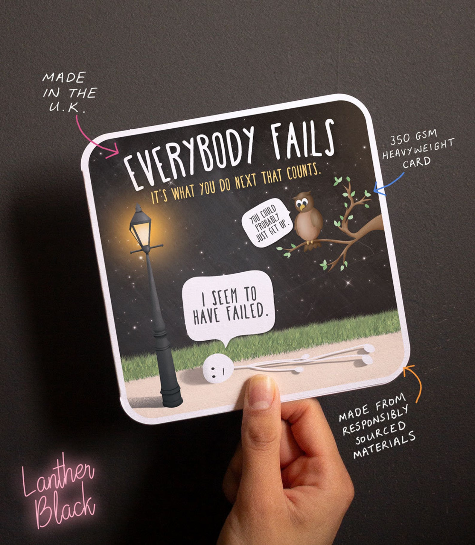 Everybody Fails Funny Exam Failure Card Motivational - Etsy