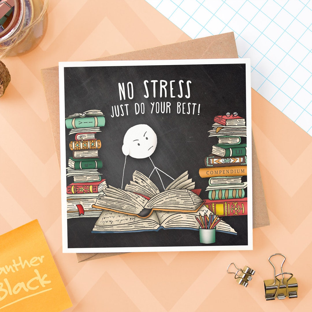 Good Luck Exams Card / A-levels Card / GCSE Card / SAT Card / Do Your ...