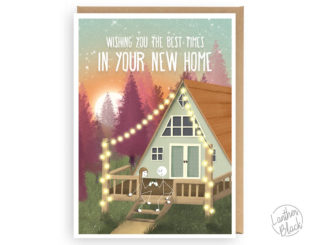 New Home Greeting Card Congratulations for Couple, Happy New Home First ...