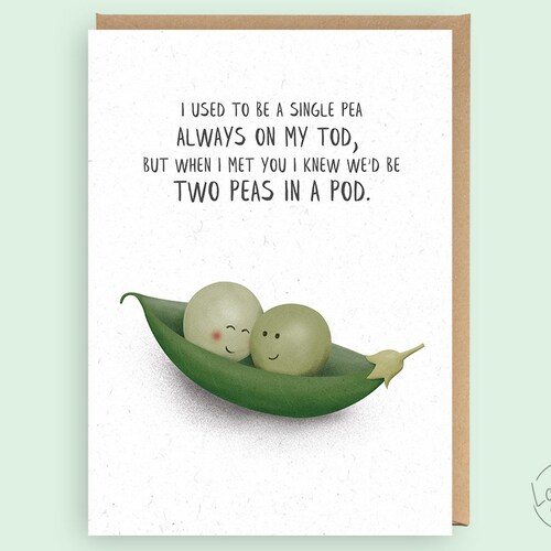 Peas in a Pod / Cute Husband Birthday Card / Wife Birthday / - Etsy