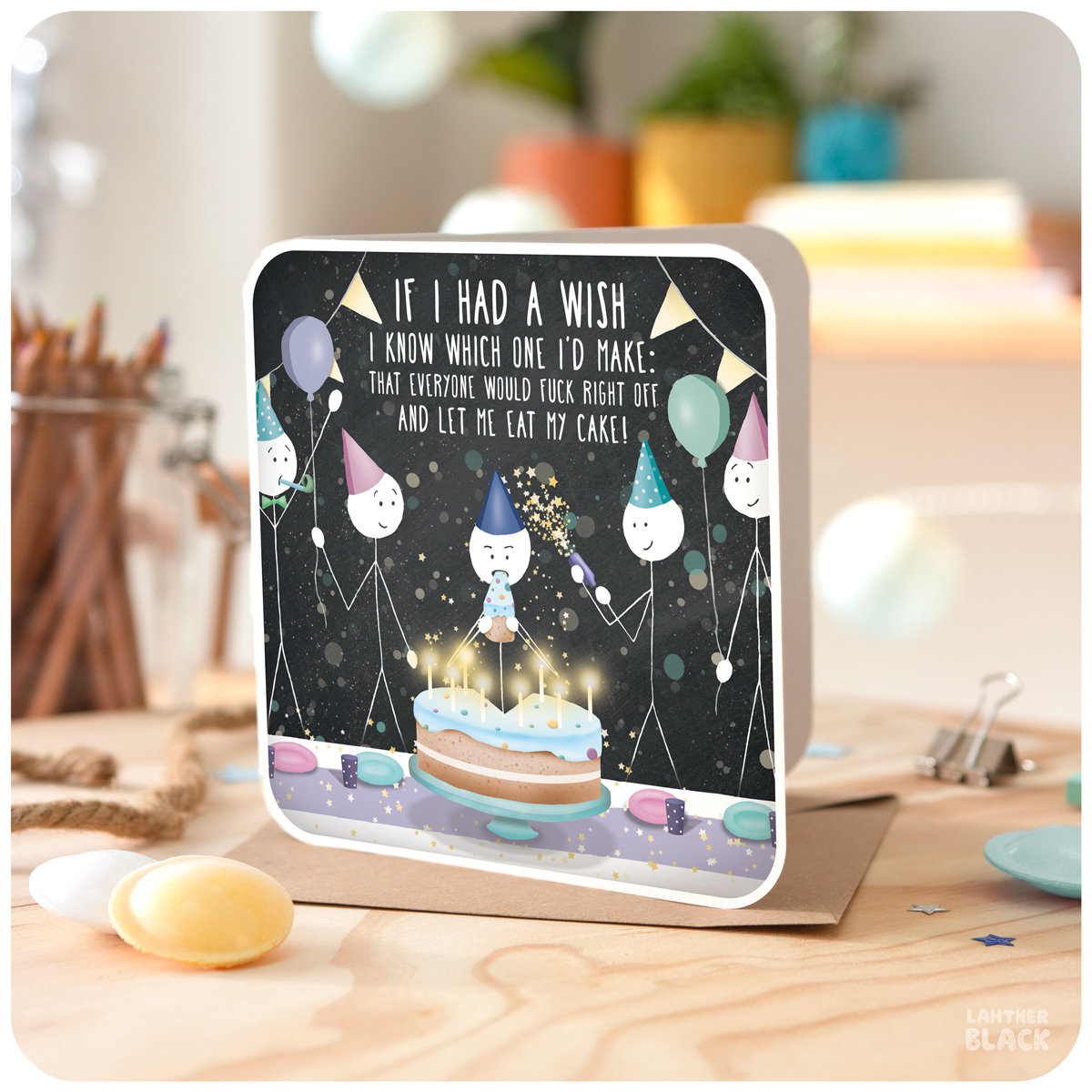 Introvert Birthday Card Funny Antisocial Anti Alternative Greeting Teen ...