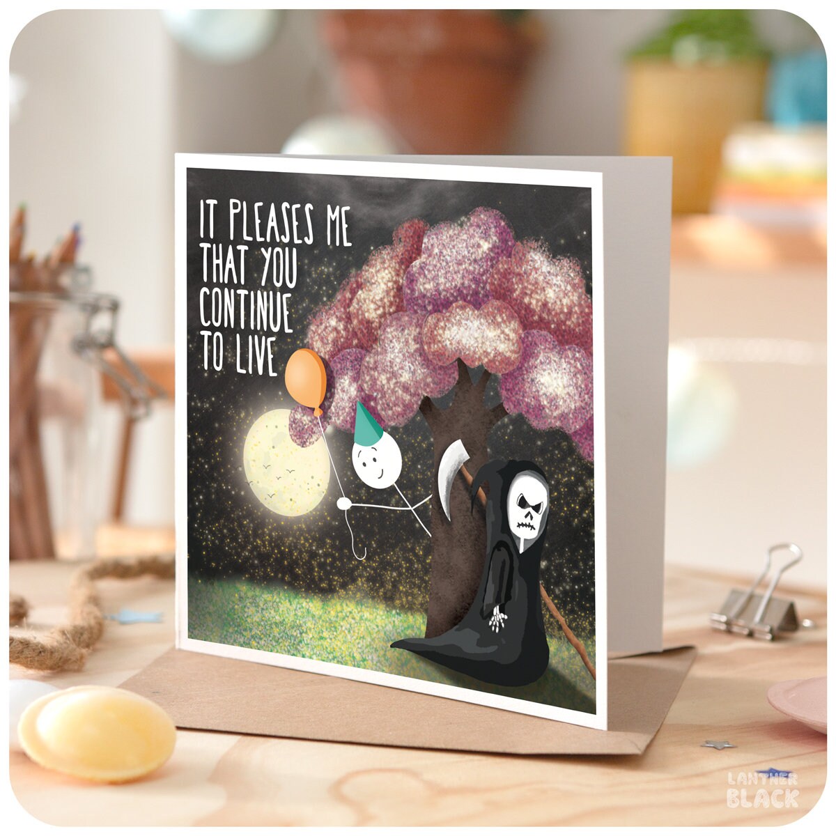 Grim Reaper Funny Happy Birthday Greeting Card Sarcastic - Etsy