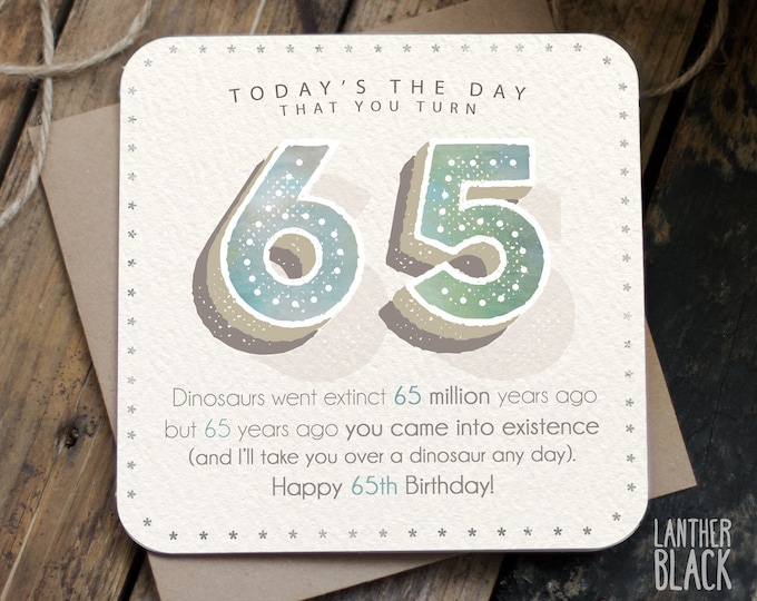 Funny 65th Birthday Card / 65th Birthday / 65 Birthday / | Etsy