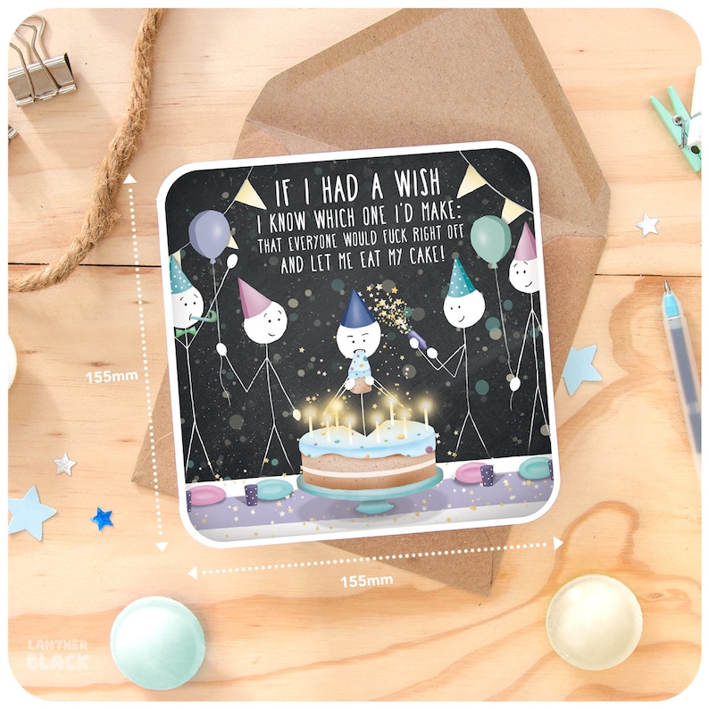 Introvert Birthday Card Funny Antisocial Anti Alternative Greeting Teen ...