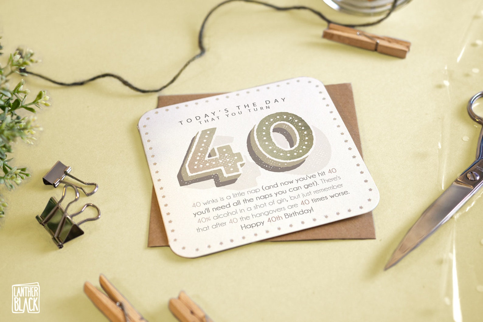 Fun 40th Birthday Card Fun Facts Gin and Naps 40 Today - Etsy