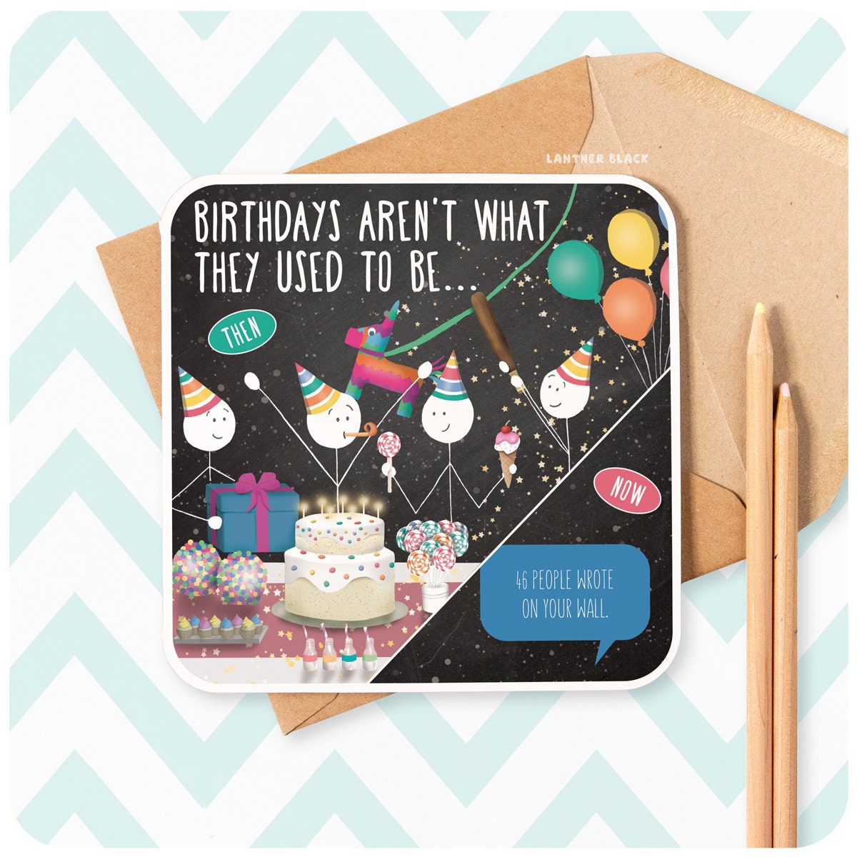 Facebook Social Media Funny Birthday Greeting Card Best Friend - Etsy