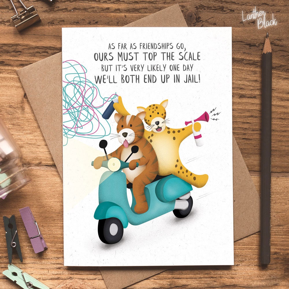 Crazy Friends Birthday Card / Funny Best Friend Birthday Card - Etsy