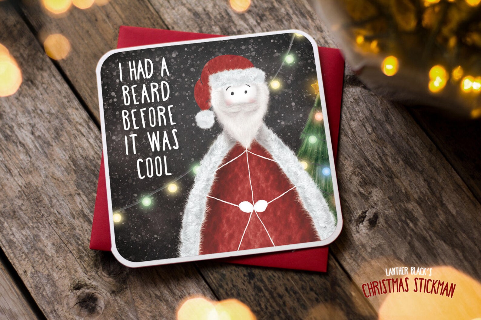 Funny Christmas Card and Badge / Christmas Card and Button - Etsy
