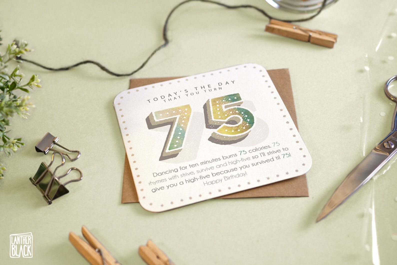 Fun 75th Birthday Card, 75 Today Happy 75th Birthday Greeting Card, Nan ...