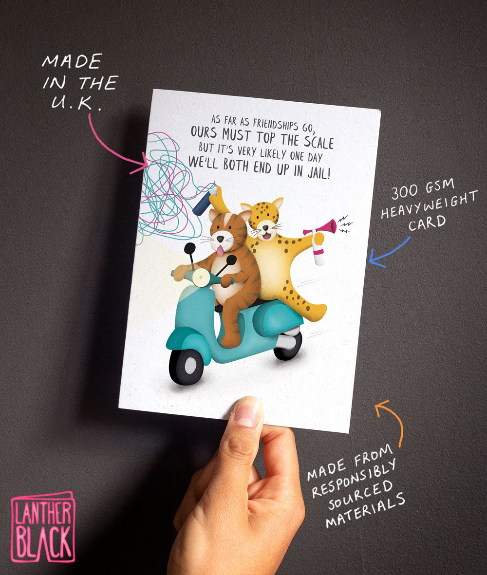 Crazy Friends Birthday card / Funny best friend birthday card | Etsy