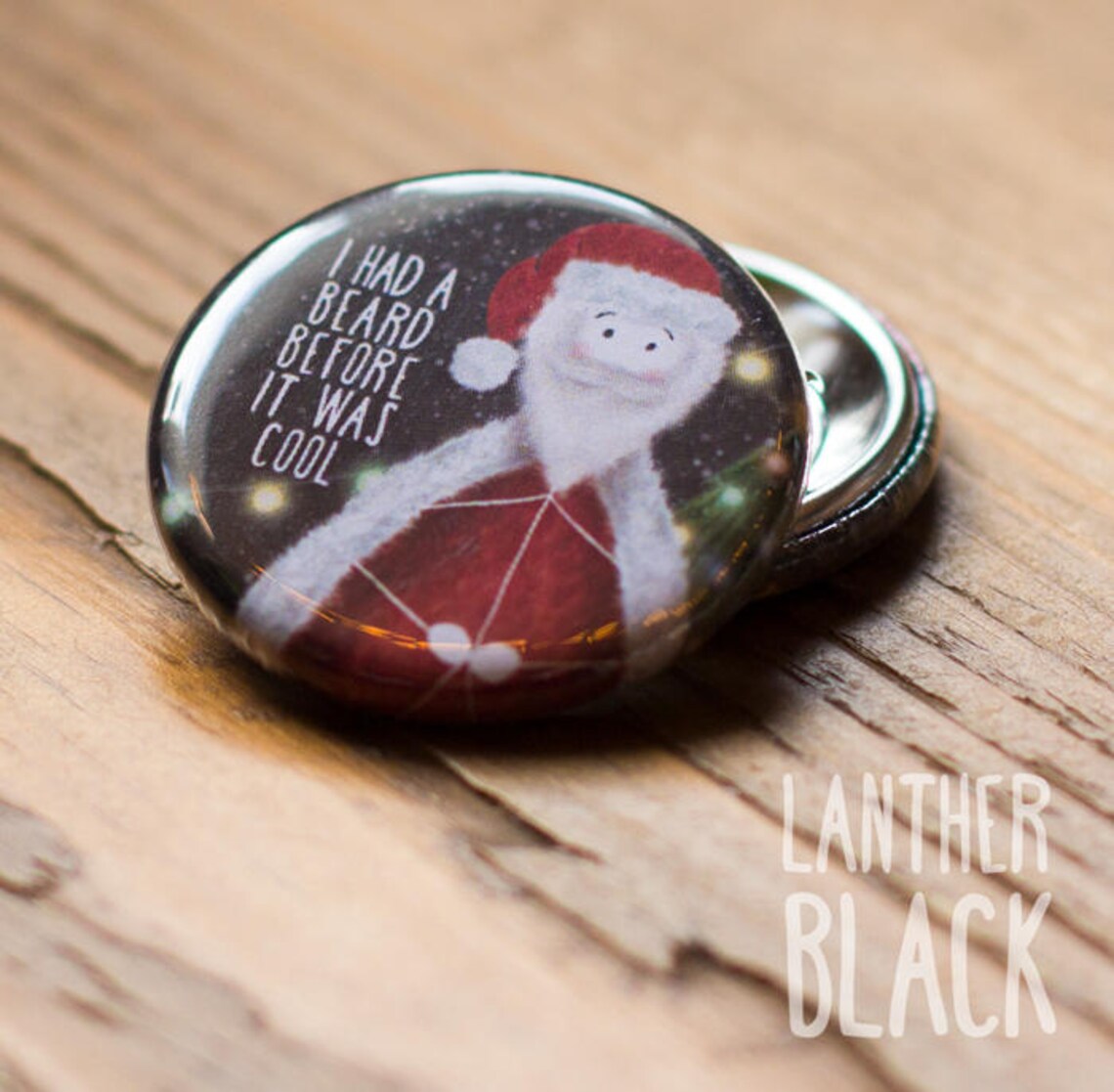 Funny Christmas Card and Badge / Christmas Card and Button - Etsy