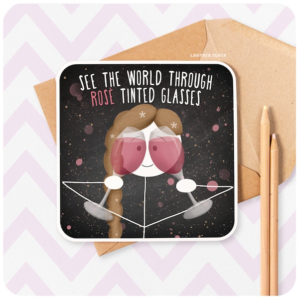 Rosé Tinted Glasses - Etsy