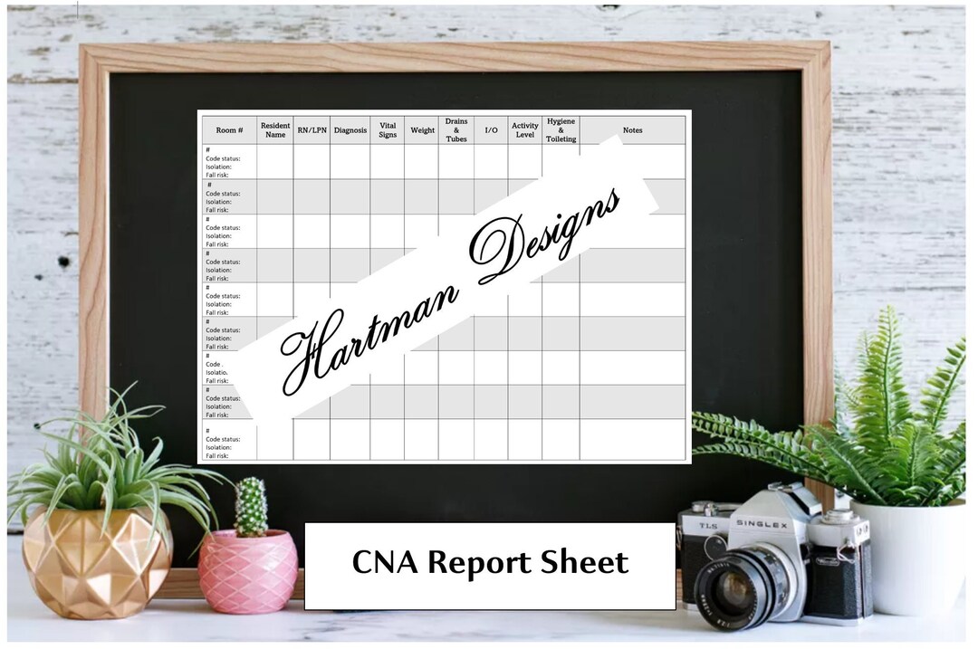 Nurse Assistant Report Sheet, CNA, Nursing, New Grad, SBAR, Patient ...