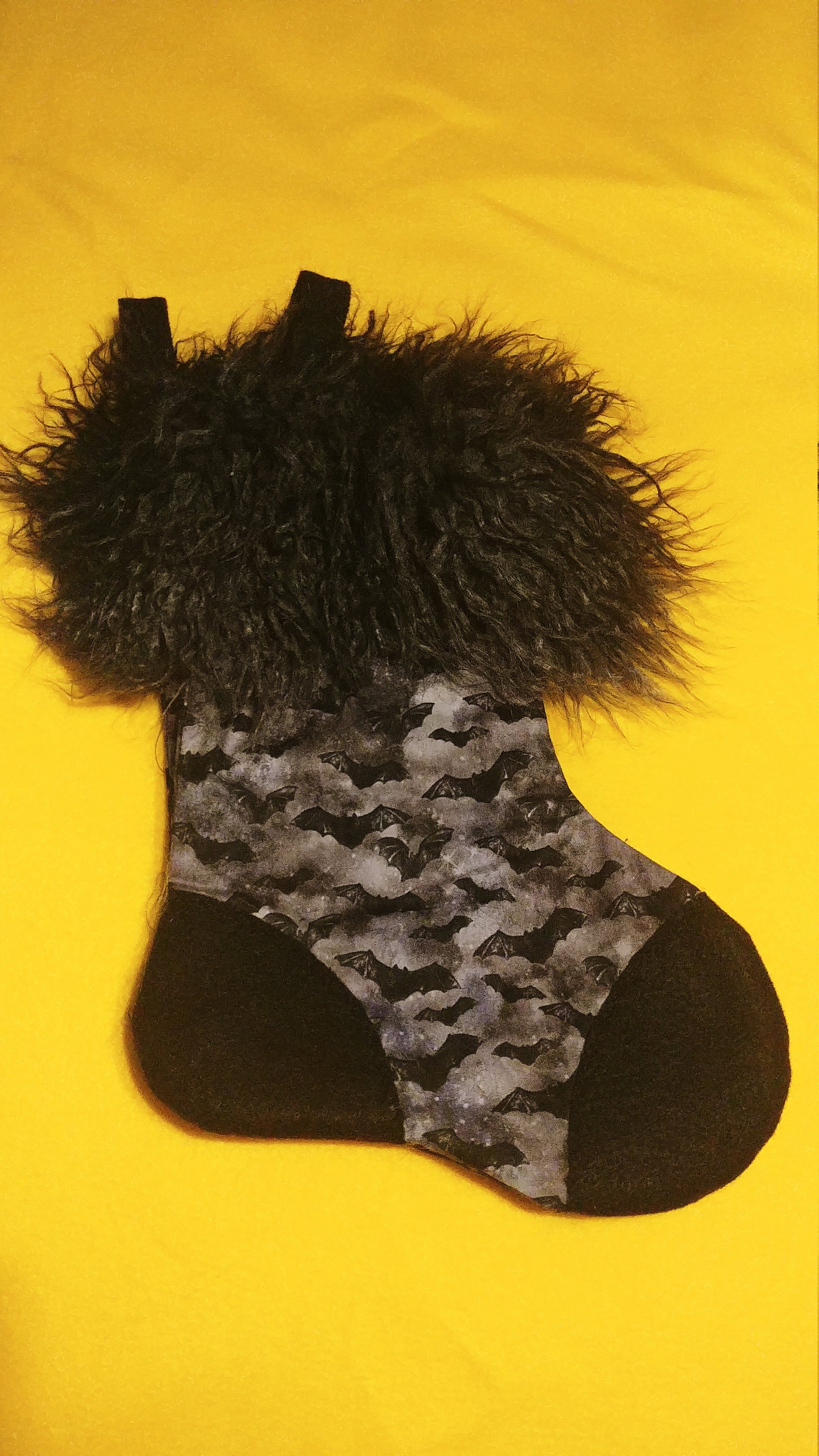 Spooky Christmas Stocking Black Bats Gothic Christmas - Etsy