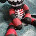 Vanish - Red & Black Skeleton Sock Monkey Plush D.I.Y. Kit - Make It ...