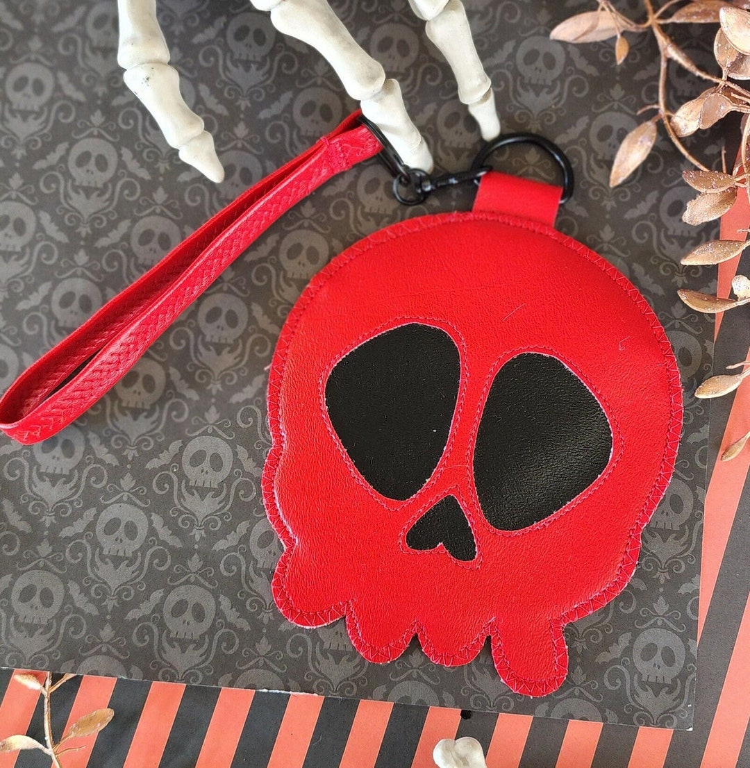 Skull Coin Purse - Halloween Spooky Cute Creepy Pouch Bag - Handmade ...