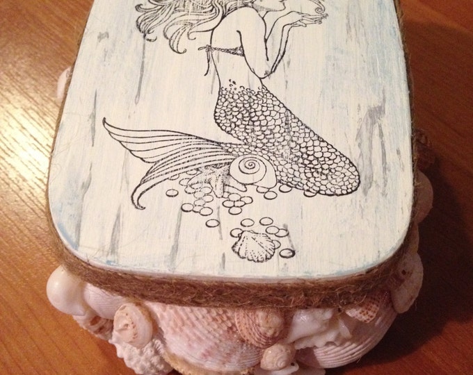Mermaid Trinket Treasure Stash Sea Shell Jewelry Box - Etsy
