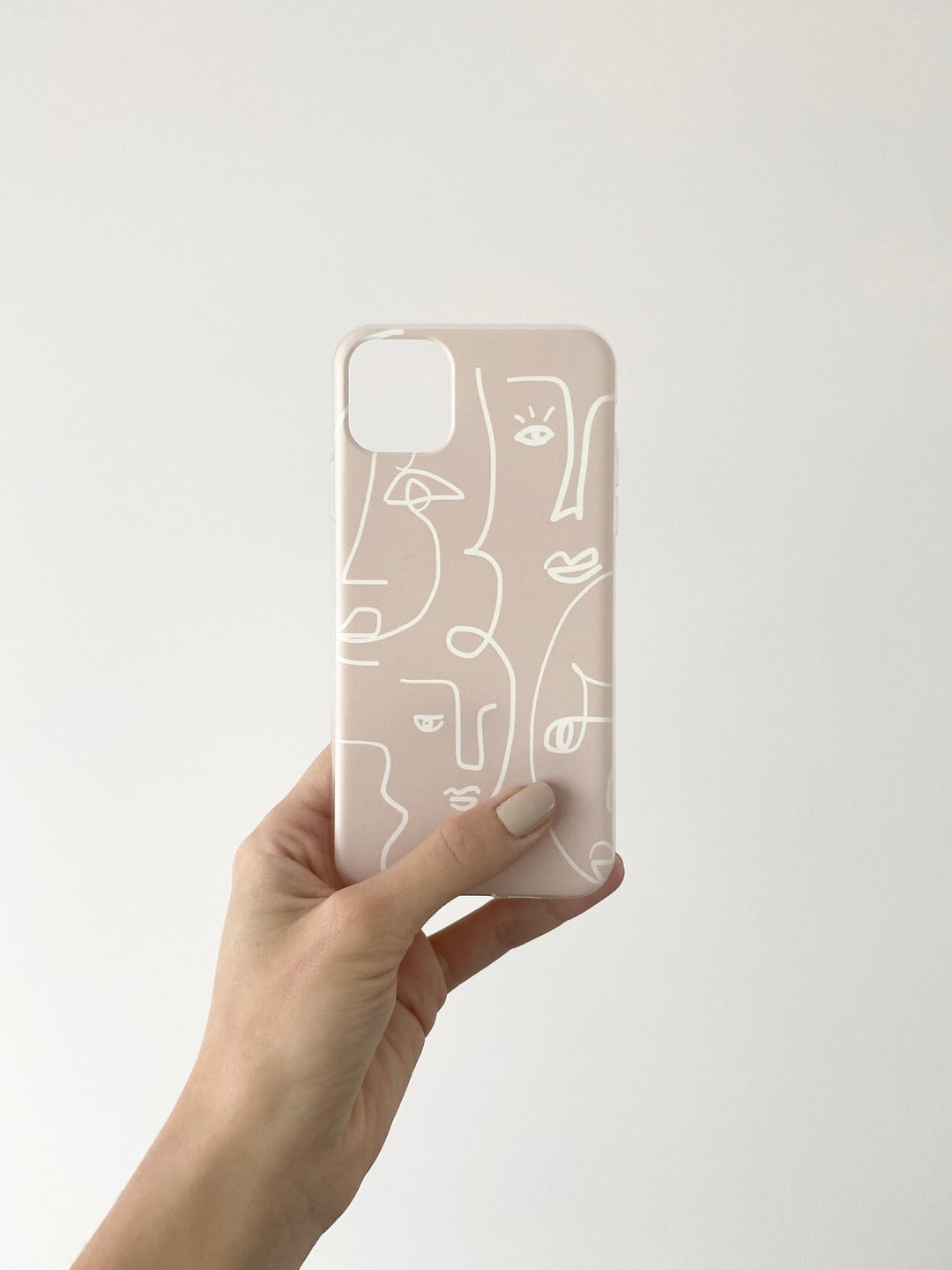 Faces iPhone Case Line Art Face Abstract Drawing Aesthetic - Etsy
