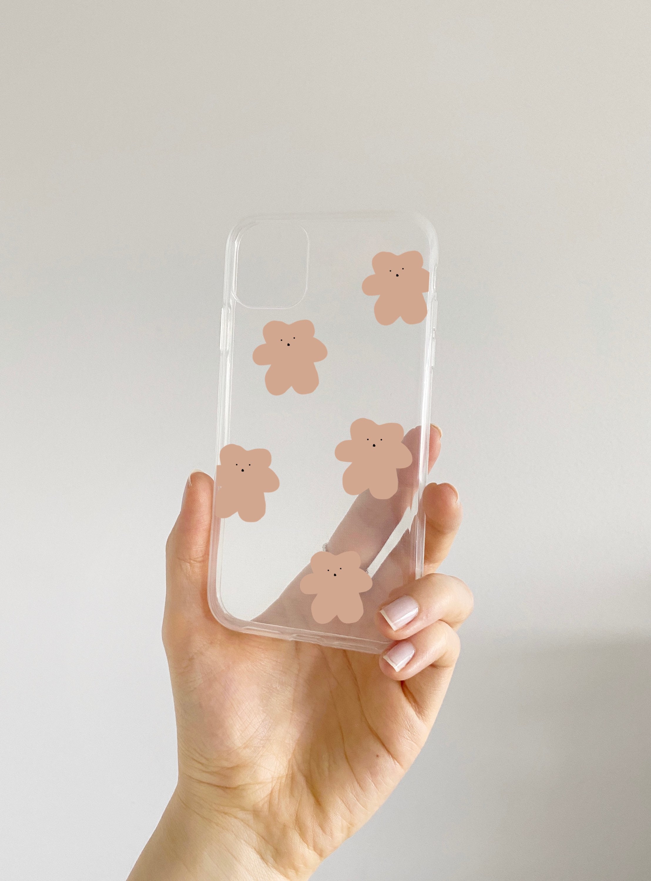 Kawaii Bear Iphone Case Aesthetic Cute Korean Phone Case Art | Etsy