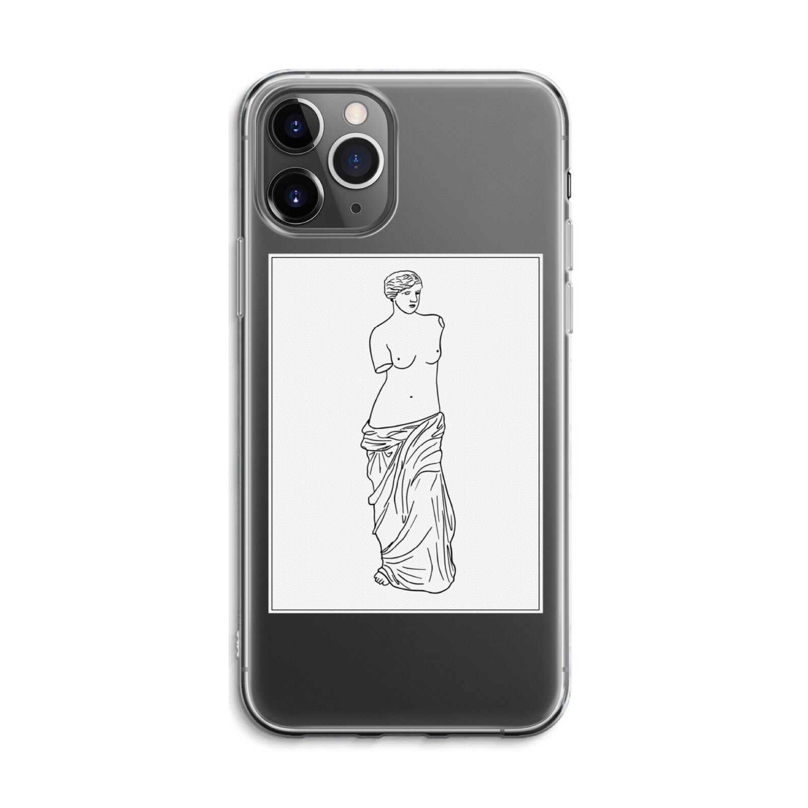 Venus De Milo Iphone Case Clear Greek Sculpture Line Art | Etsy