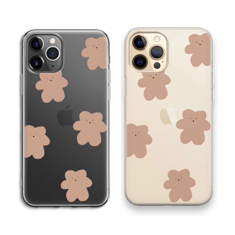 Kawaii Bear Iphone Case Aesthetic Cute Korean Phone Case Art - Etsy