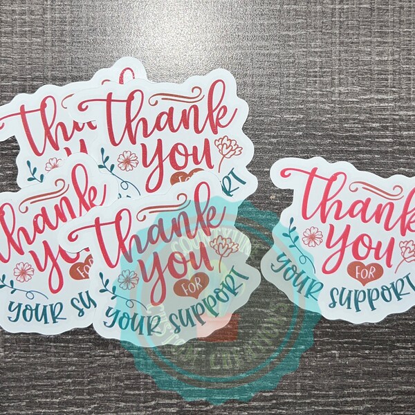 Thank You for Your Support Label - Etsy
