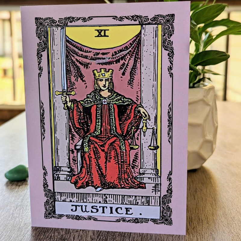 Justice Tarot Card - Etsy
