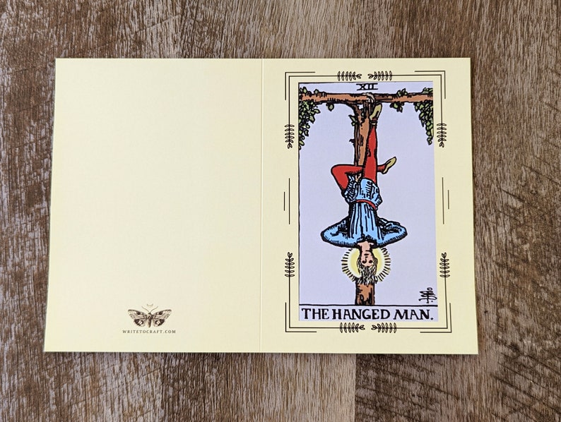 The Hanged Man Tarot Greeting Card | Esoteric | Metaphysical - Etsy