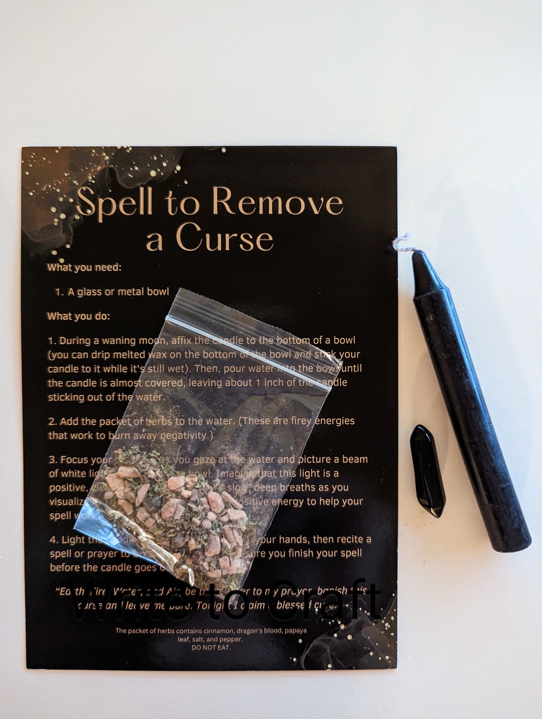 Remove a Curse Spell Kit Banish Negative Energy - Etsy