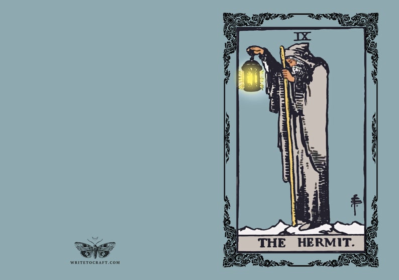The Hermit Greeting Card | Esoteric Cards | Metaphysical | Tarot Cards ...