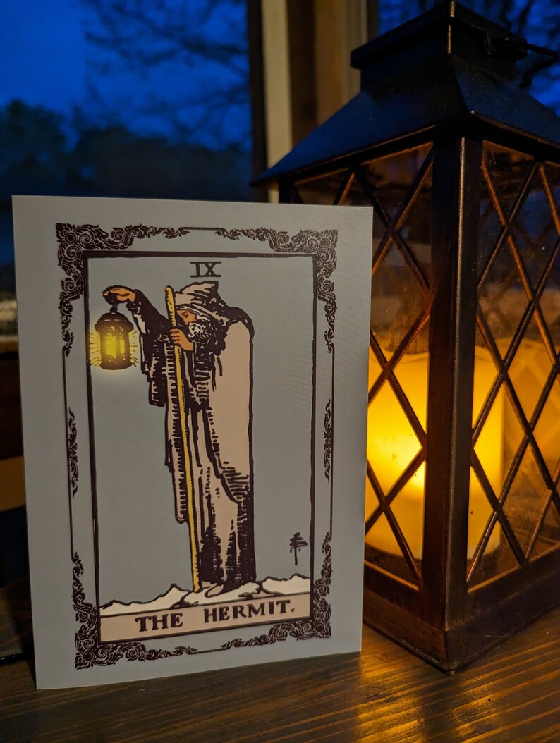 The Hermit Greeting Card | Esoteric Cards | Metaphysical | Tarot Cards ...