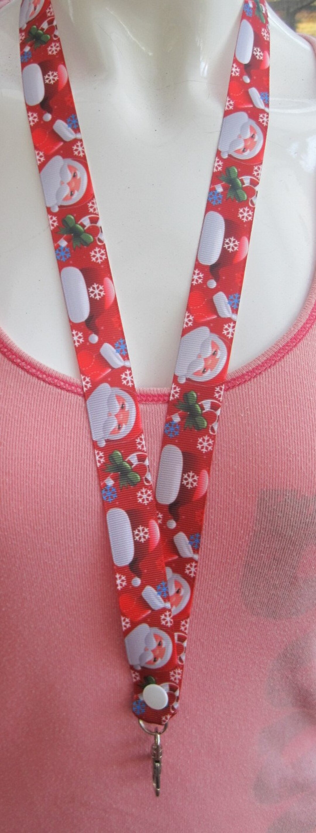 Christmas Santa Lanyard Key, Whistle, ID Badges Keyring School Gift ...