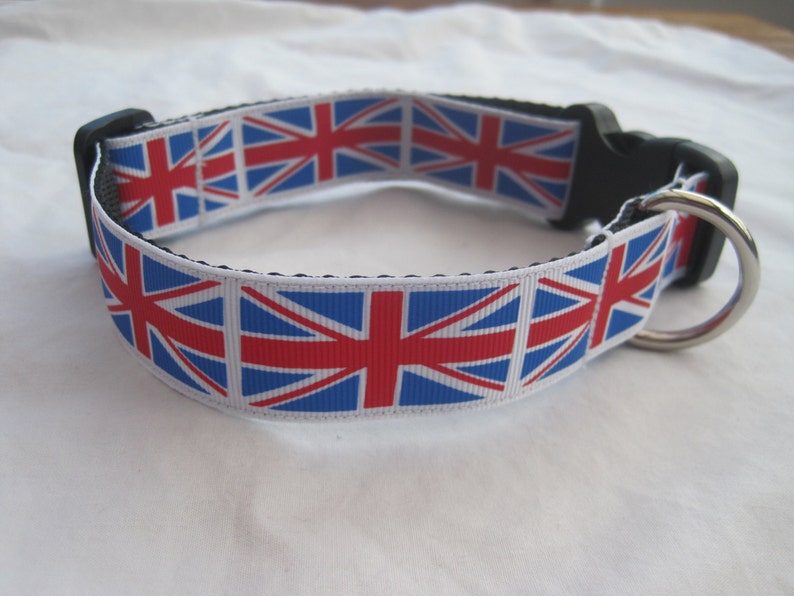 Union Jack Handmade Dog Collar Leads England Uk - Etsy