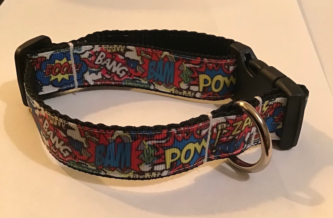 Comic Superhero Dog Collar Matching Lead Available Cartoon Cute ...