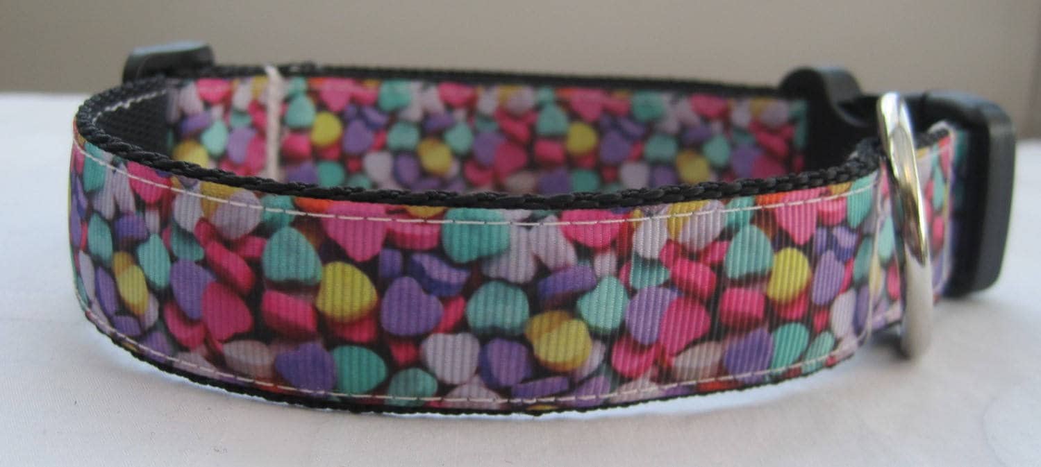 Love Hearts Collar Matching Lead Available Multi Coloured | Etsy